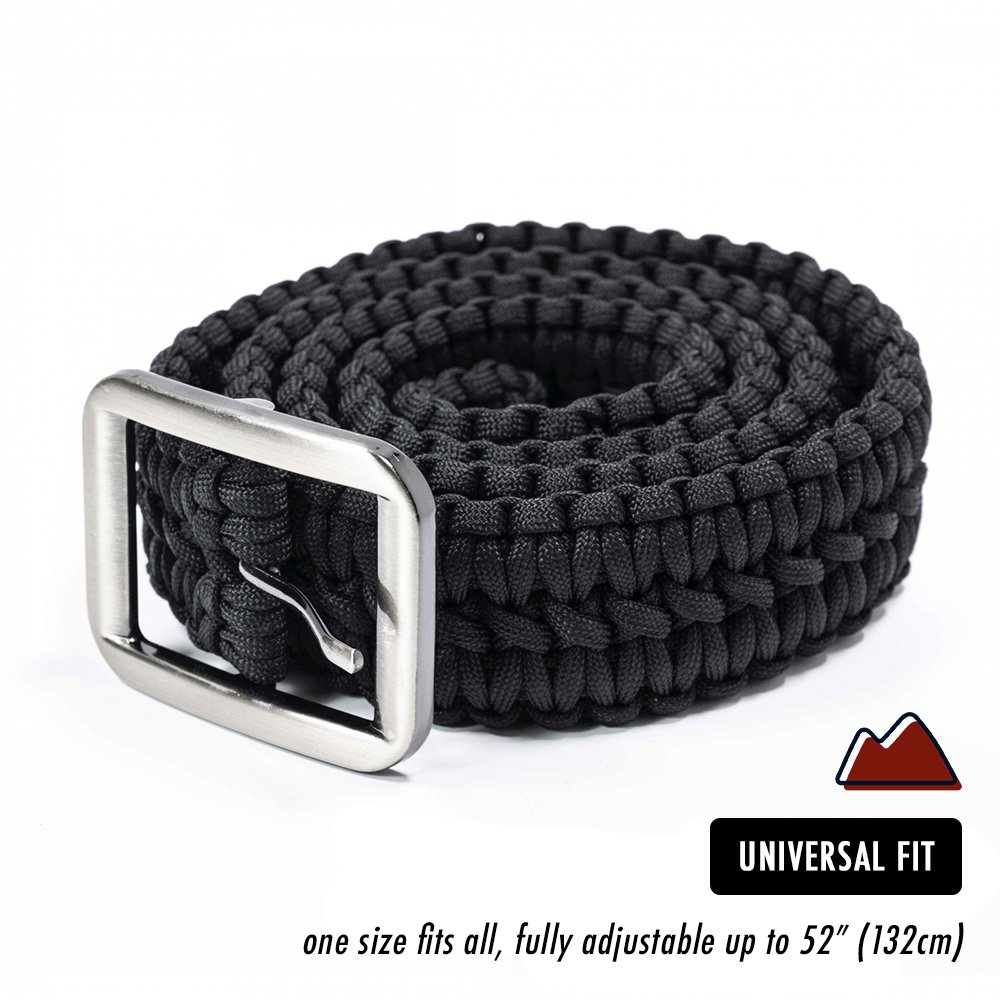 ASR Outdoor Survival EDC 550 Paracord Belt with Stainless Steel Buckle ...
