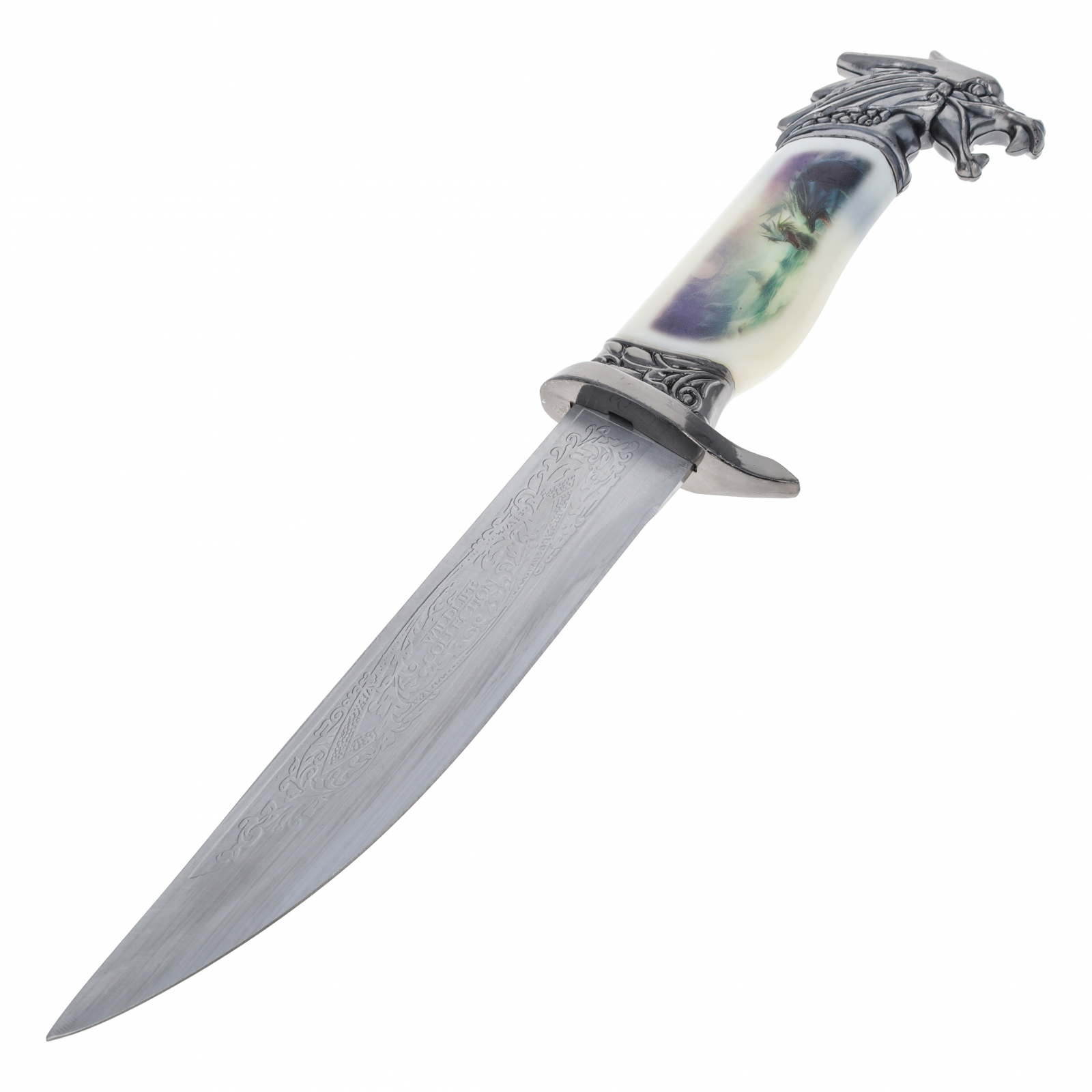 Collectors American Flag Steel Wolf Dagger Bowie Knife With Sheath - 13 ...