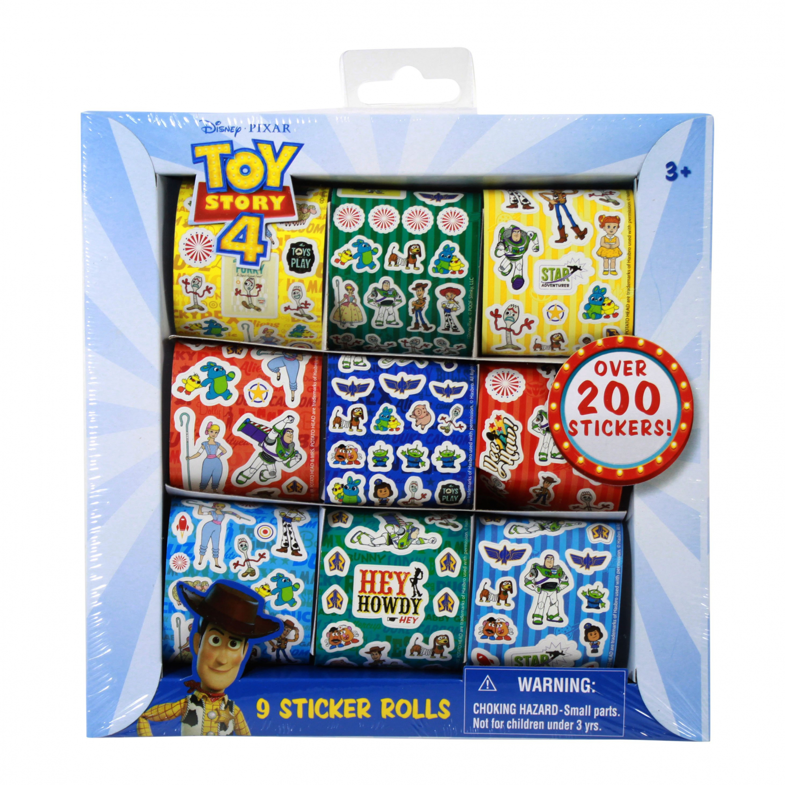 Disney Pixar Toy Story 4 9 Sticker Rolls Stationary Scrapbook Activity Set