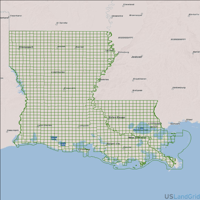 East Feliciana Parish Land Grid - Townships / Sections / Lots / Tracts
