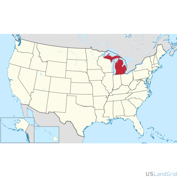 Michigan Land Grid - Townships / Sections / Lots / Quarters