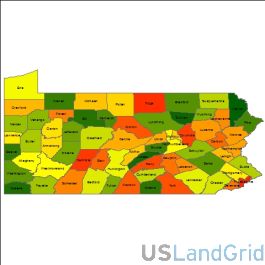 Pennsylvania County Boundaries