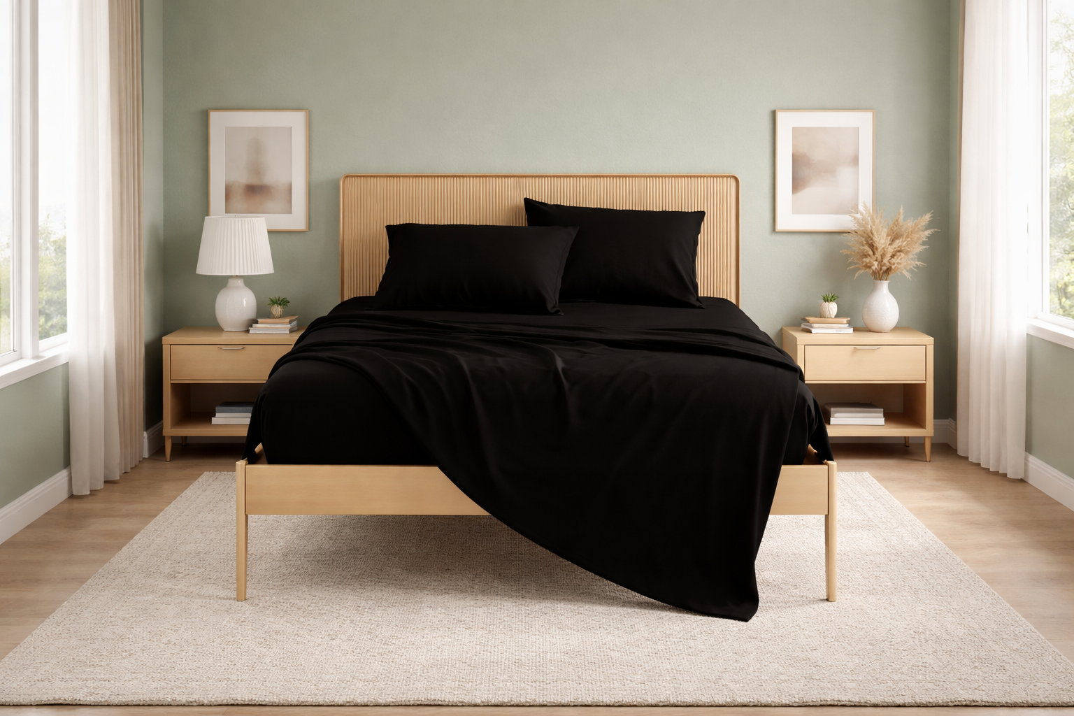 SET DE SABANAS NEGRO 800 HILOS SUPER KING