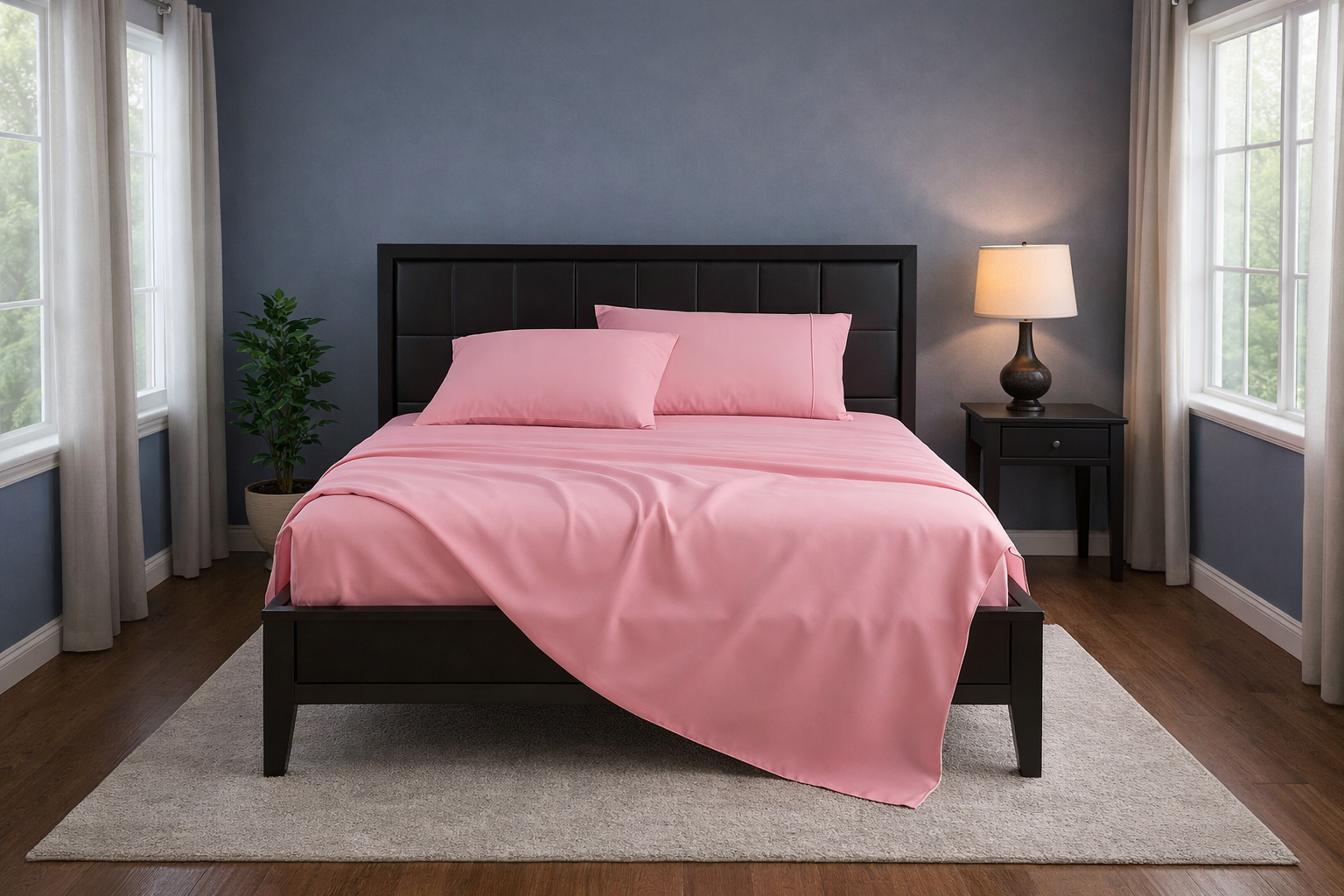 SABANAS LISAS ROSA DELICADO 800 HILOS SUPER KING