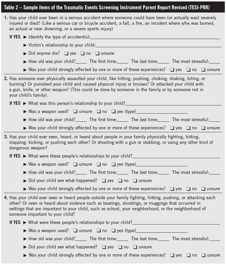 Acutely Traumatized Children: Identifying and Managing Posttraumatic ...