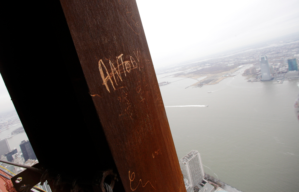 Messages of Hope Penned on WTC Beams