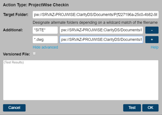 ProjectWise Checkin