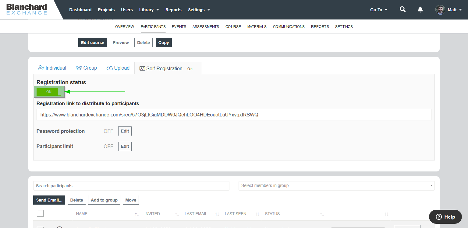 Tutorial - How to Set Up a Registration Link – Technical Support Home