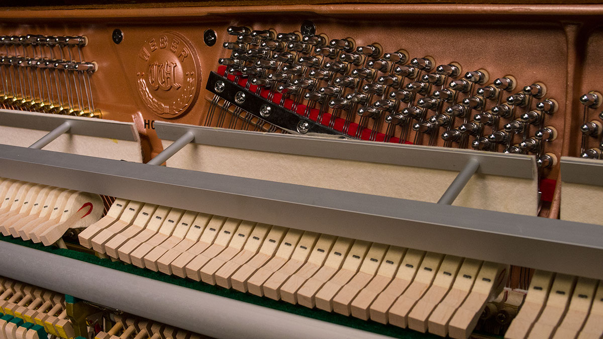 New Weber W121 Upright Piano - Walnut Polish Finish - Online Piano Store