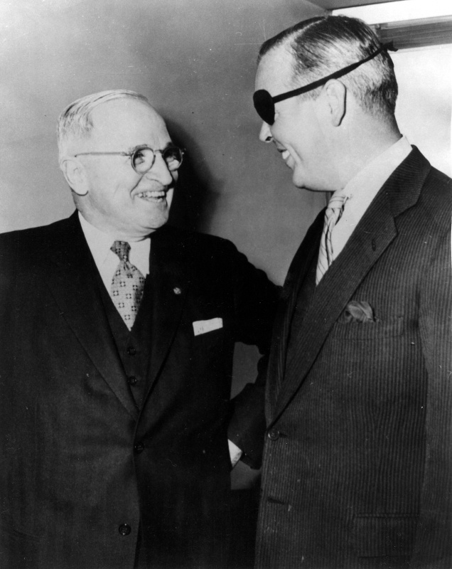 Truman and John M. Patterson at Crusade for Freedom office | Harry S ...