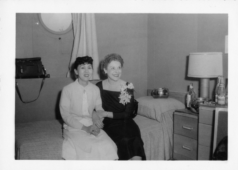Zelda Parks and Unknown Woman Aboard SS President Wilson | Harry S. Truman
