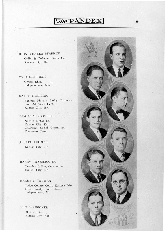 Page from "The Pandex." | Harry S. Truman