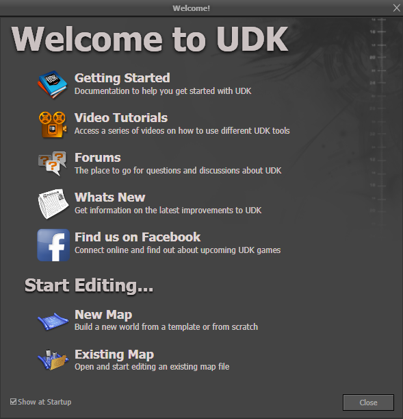 From here I will choose the Blank Map option to make a newmap scene file.