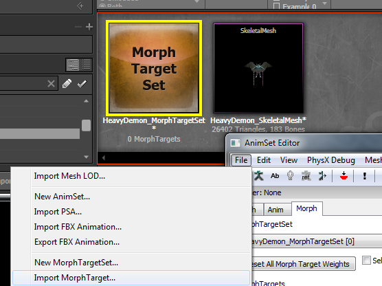 Navigate to your FBX file and import the morph targets in.You should ...