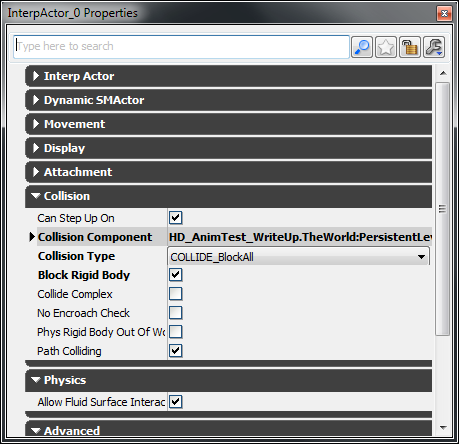 No open the Collision tab and change the Collision type to COLLIDE ...