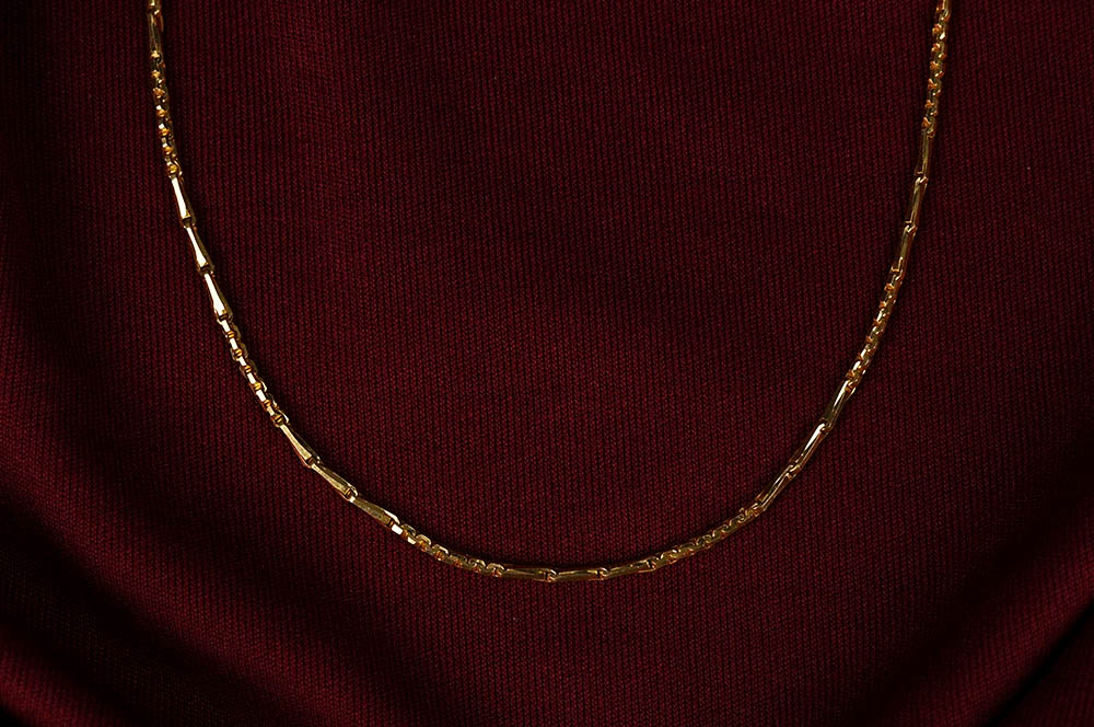 22K Gold Link Box Chain -18 inches