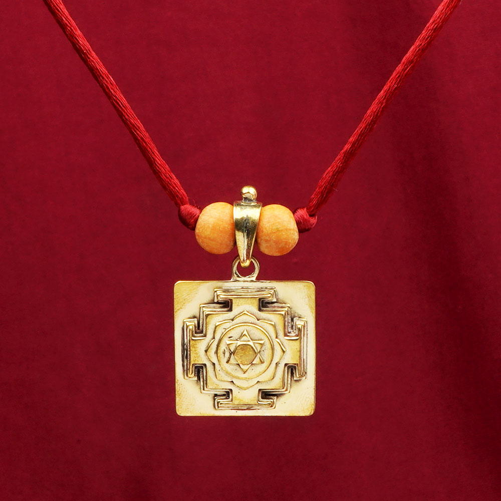 Kamdev 3D Yantra Brass Pendant