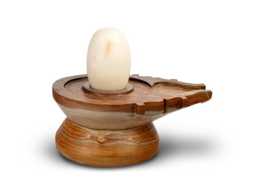 White Narmada Shivling - I