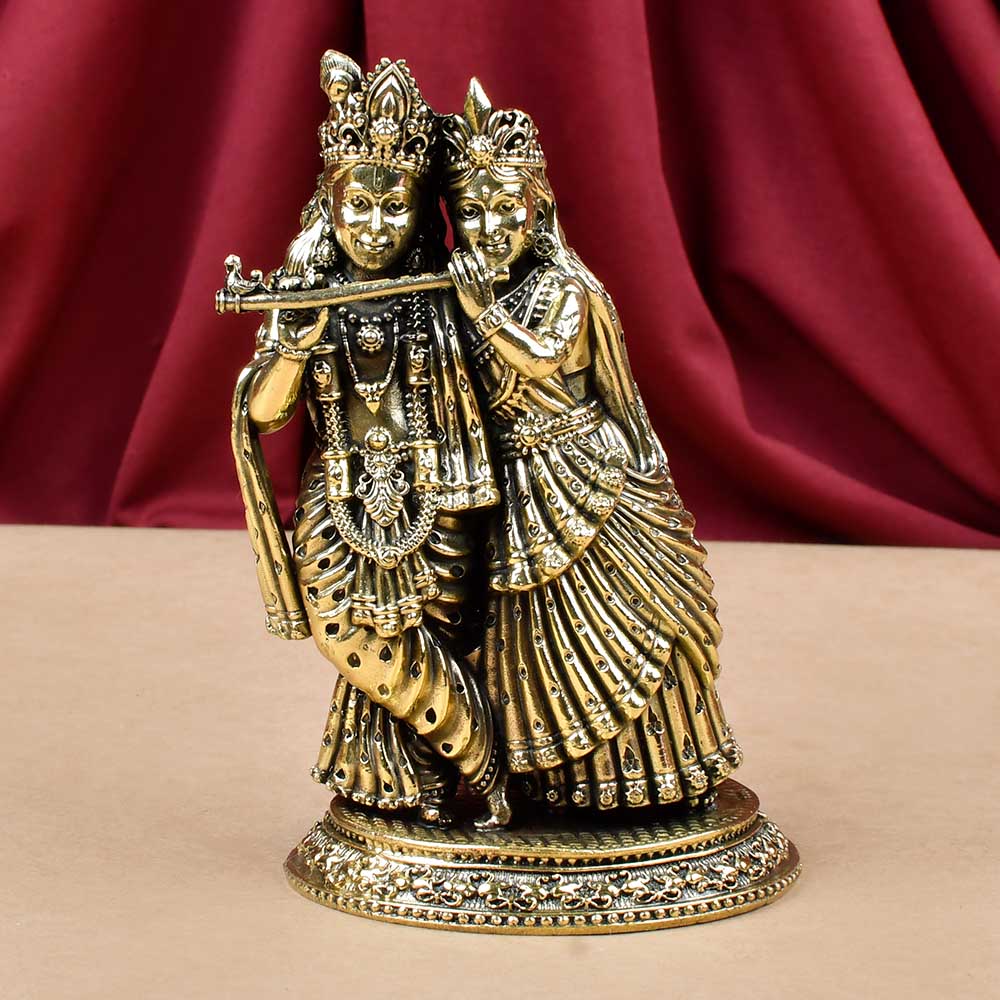Radha Krishna Ashtadhatu Idol