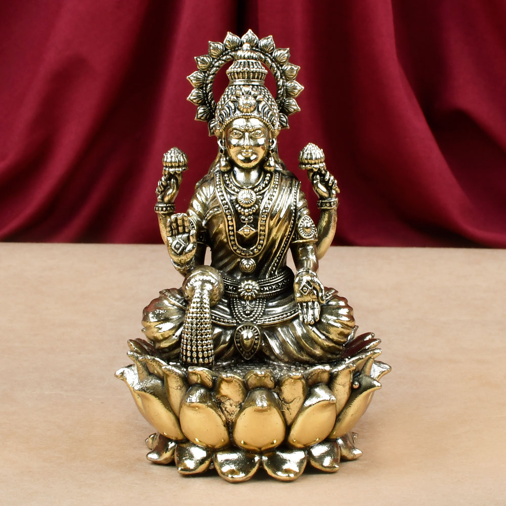 Goddess Lakshmi Ashtadhatu Idol