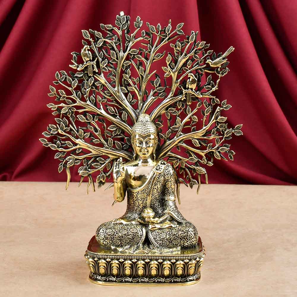 Lord Buddha under Bodhi Tree Ashtadhatu Idol