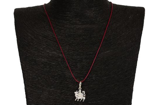 Durga Locket in pure silver - Design VI - Rudra Centre