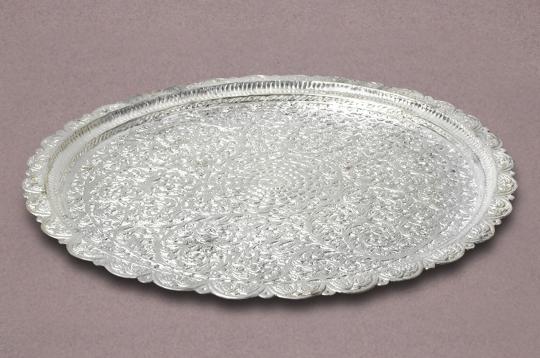 Buy Online Puja plate In Pure german Chandi @ cheap Price - Rudraksha ...