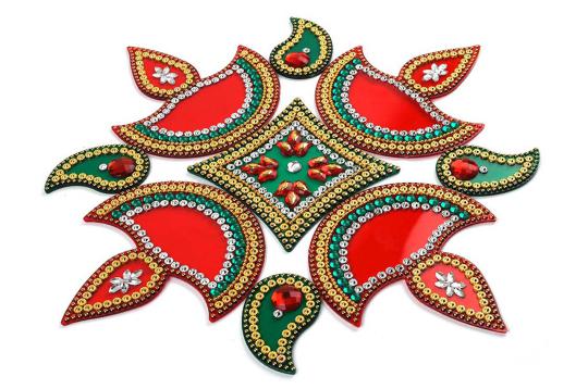 Buy Deepak Rangoli Design Sticker Online @ Best Price - Rudraksha Ratna ...