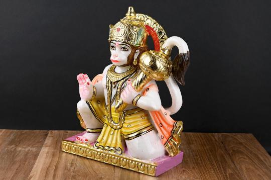Hanuman Idol in Marble - Rudra Centre