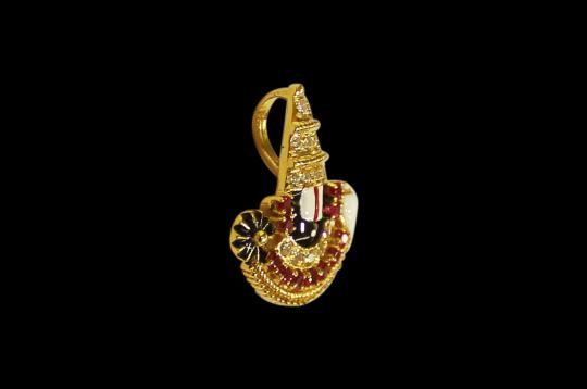 Tirupati Balaji Locket in Pure Gold - Design I - Rudra Centre
