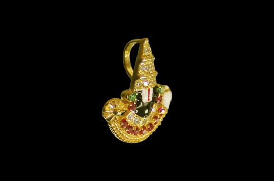 Tirupati Balaji Locket in Gold - Design II - Rudra Centre