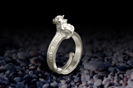 Buy online Nandi ring with Shiv Mantra @Best Price - Rudrksha Ratna ...