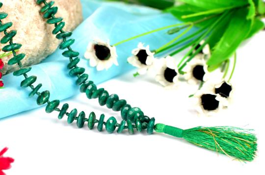 Buy Green Emerald Mala Online exclusive Design - Rudraksha Ratna ...