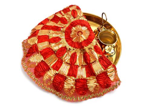 Shop Online Floral Puja Thali Cover @ INR 200 - Rudraksha Ratna - Rudra ...