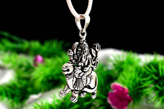 Durga Locket in pure silver - Design XV - Rudra Centre