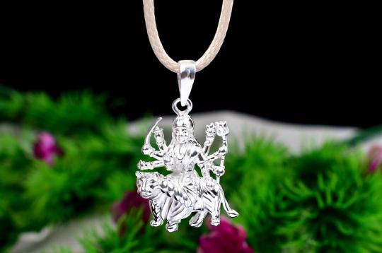 Durga Locket in pure silver - Design XVII - Rudra Centre