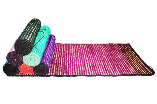 Shop Online Kusha Grass Mat with multicolored Woolen Fibre @ Cheap ...