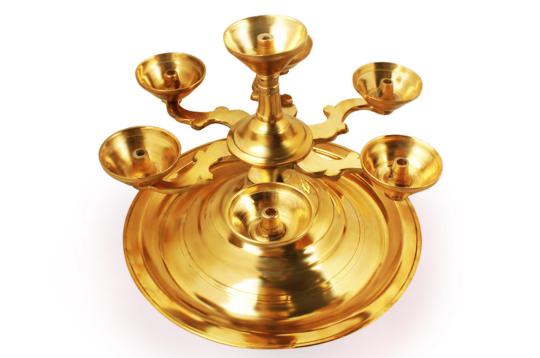 Shop Online Multi Lamp Samai in Brass @ Cheap Price - Rudraksha Ratna ...