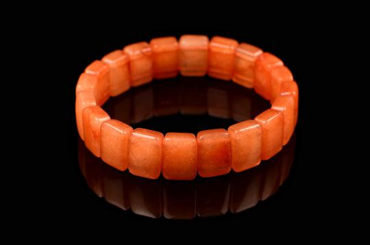 Buy Orange Jade Bracelet Online Stretch Elastic @ Best Price ...