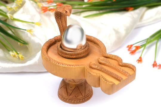 Parad Lingam on Sandalwood Yoni Base - Rudra Centre