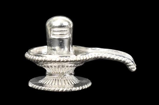 Shivling in pure silver Design II