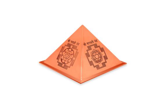 Wisdom Yantra Pyramid in Copper - Rudraksha Ratna - Rudra Centre