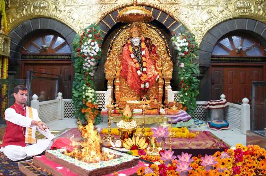 Puja at Sai Baba Temple Shirdi