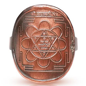 Buy Saraswati Yantra Ring in Copper