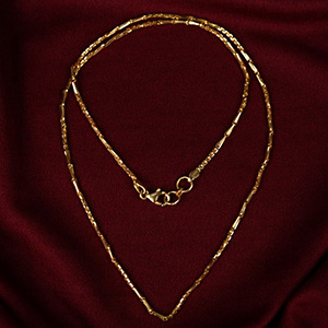 22K Gold Link Box Chain -18 inches