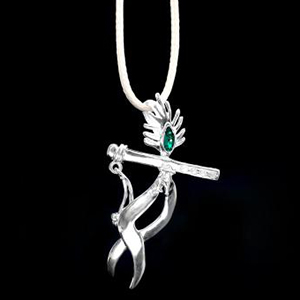 Buy Krishna Locket in pure silver Online - Rudraksha Ratna