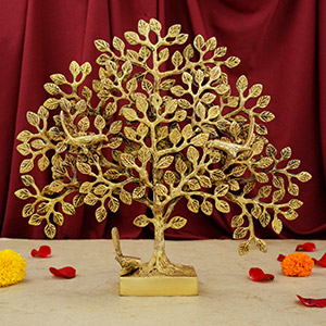 Kalpavriksha Tree in Brass - Rudraksha Ratna