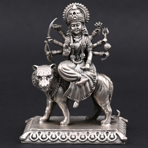 Murugan Swami (Kartikeya) With Peacock (925 Sterling Silver)
