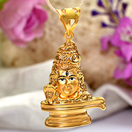 Shivling Locket in Pure Gold - 4.5 gms