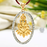 Ganesha Pendant, Silver Ganesh locket, Gold Ganesh Pendant - Rudraksha ...